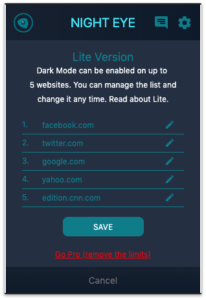 Night Eye Lite - Free Forever Dark Mode | Night Eye