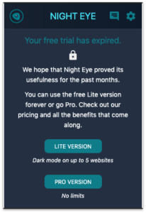 Night Eye Lite - Free Forever Dark Mode | Night Eye
