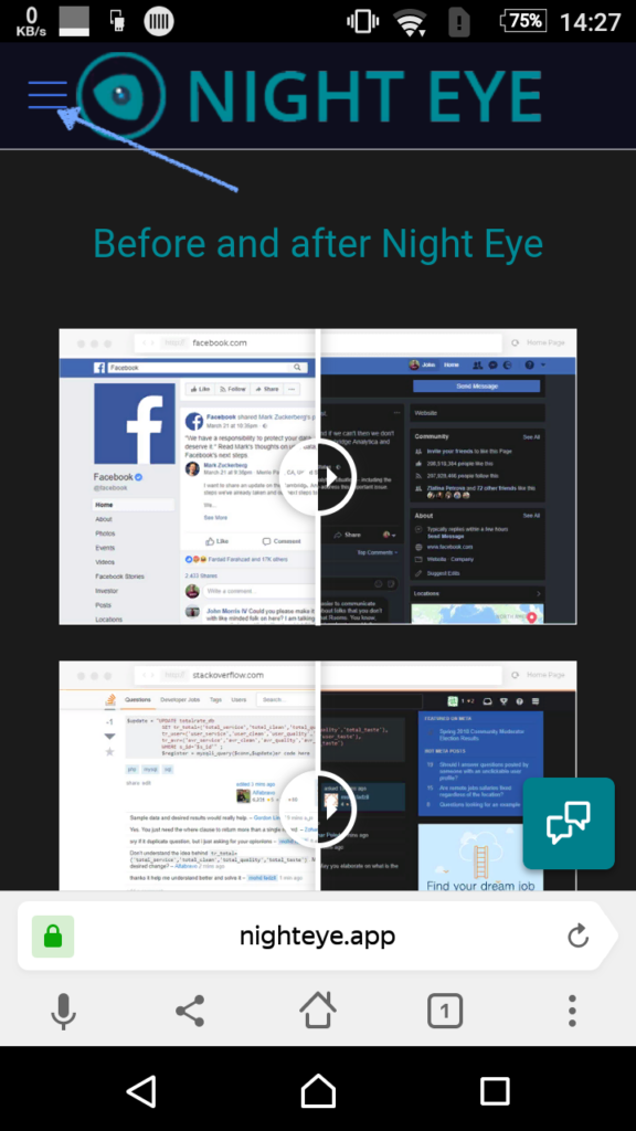 Night Eye - Dark Mode Extension For Android Smartphones | Night Eye