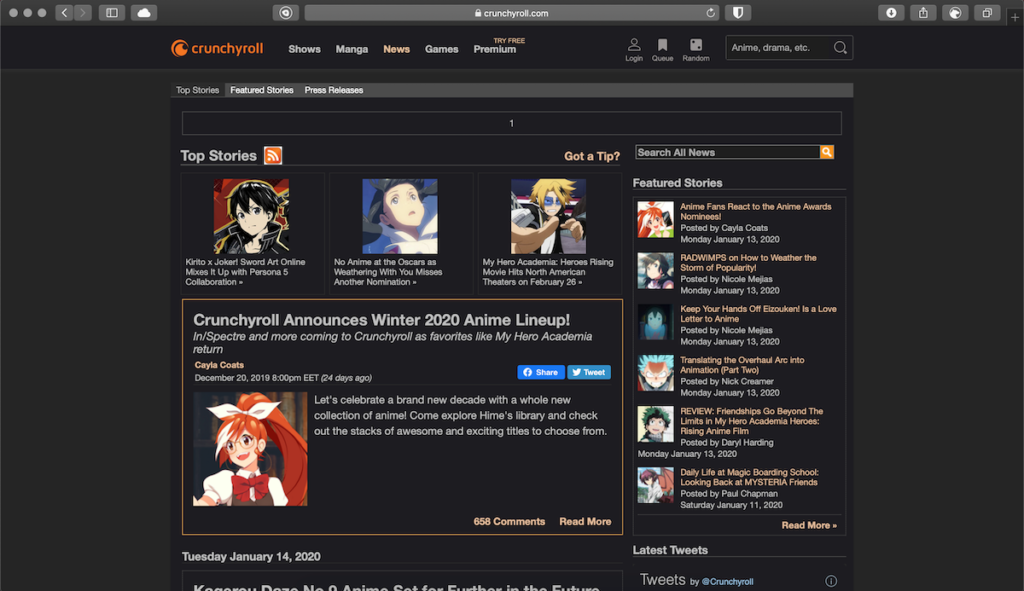 CrunchyRoll Dark Mode [Best Dark Theme Anime Experience]