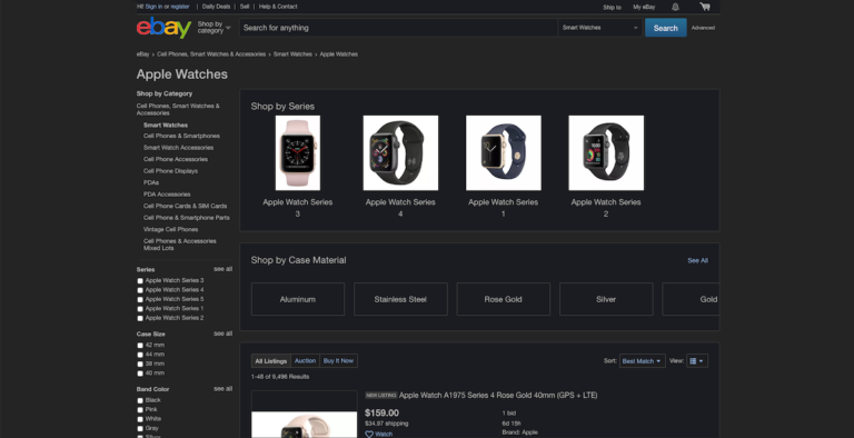 Shop On EBay Dark Mode | Night Eye