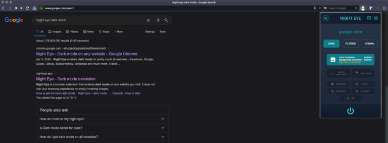 Night Eye | Best Dark Mode Extension For Your Browser 2022