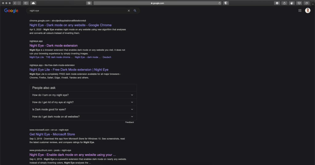 Night XML Dark Mode | Night Eye