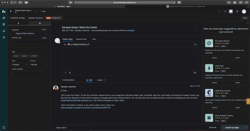 Zendesk Dark Mode | Night Eye