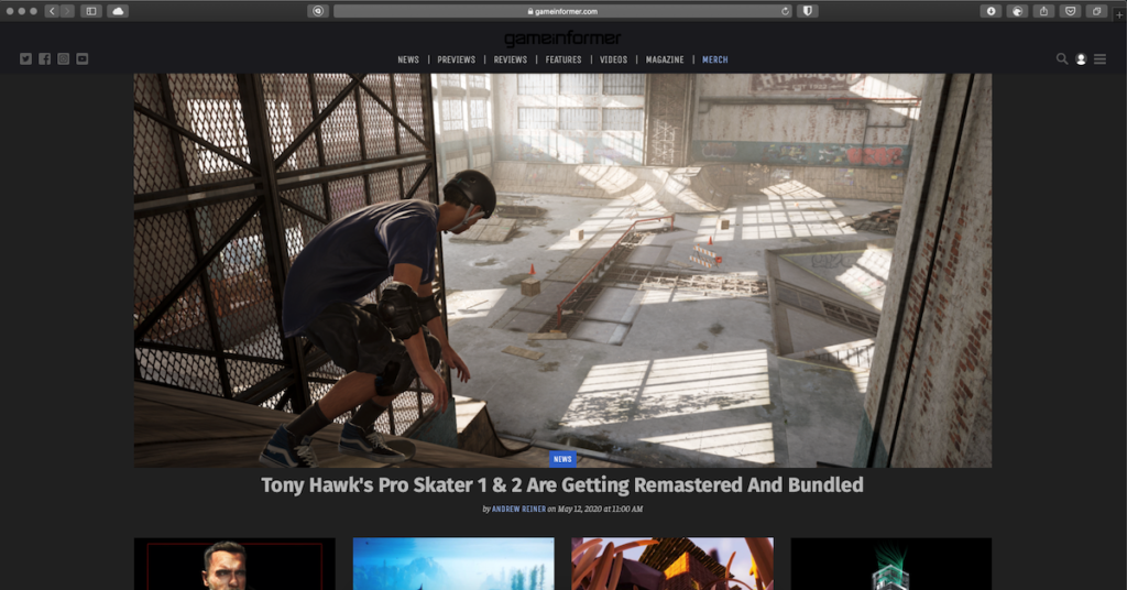 GameInformer Dark Mode [Gaming News In Dark Theme]