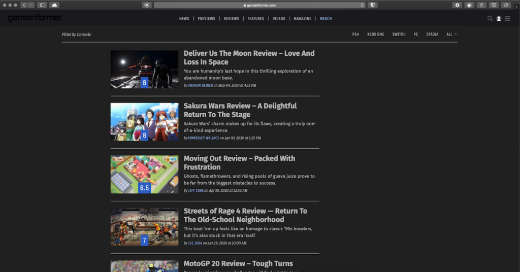 GameInformer Dark Mode [Gaming News In Dark Theme]