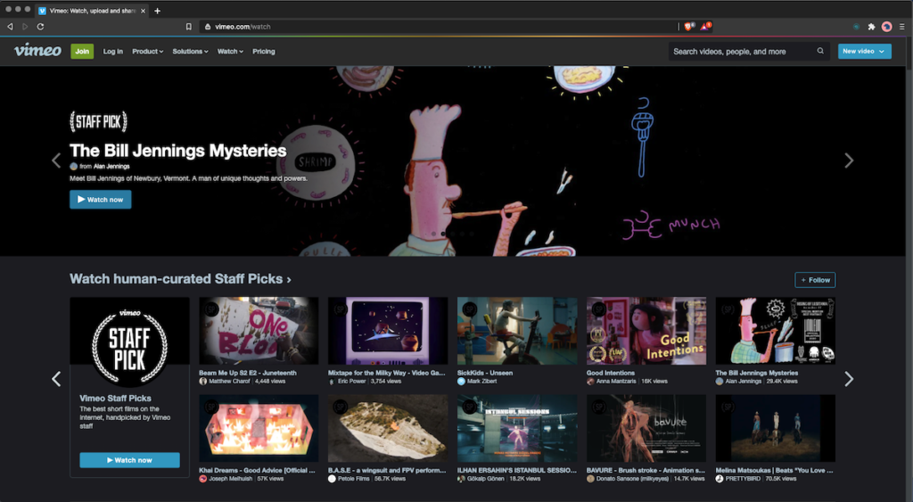 Vimeo Dark Mode [Watch Videos Safely] | Night Eye