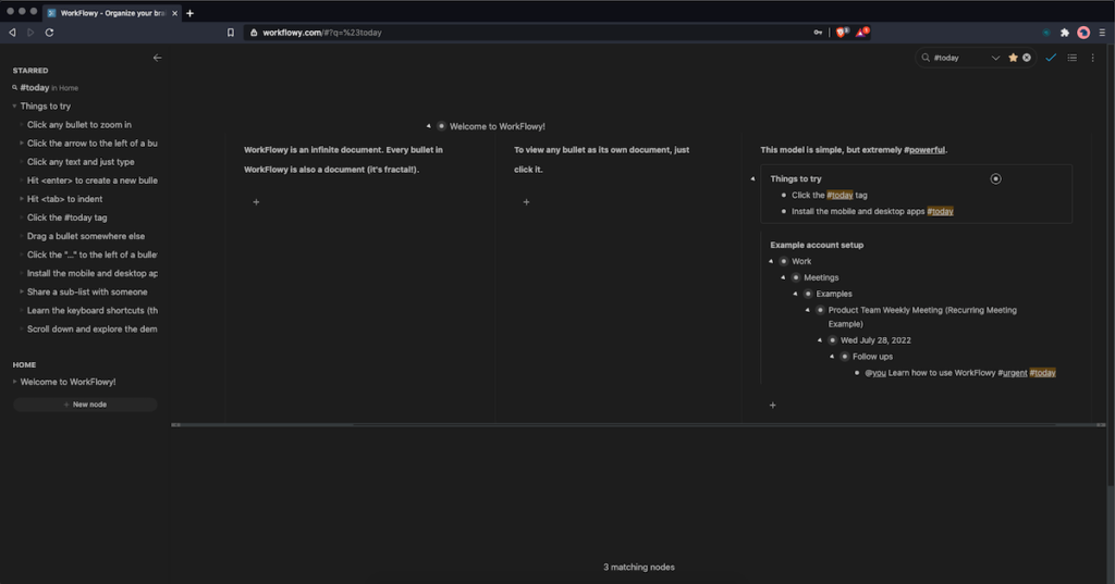 Workflowy Dark Mode [Do Your Best Work In The Dark]