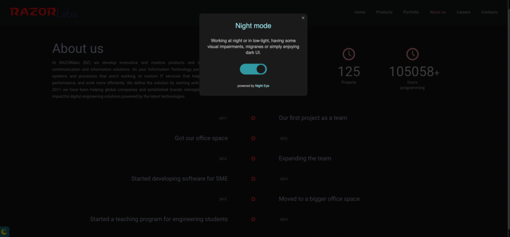 Free WordPress Dark Mode Plugin | Night Eye