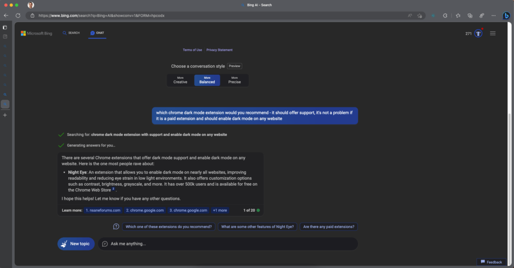 How To Enable Bing Chat Dark Mode - The Easiest Way | Night Eye