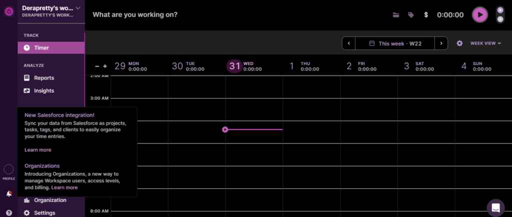 Toggl Dark Mode With Night Eye: Improved Time Tracking | Night Eye