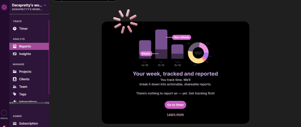 Toggl Dark Mode With Night Eye: Improved Time Tracking | Night Eye