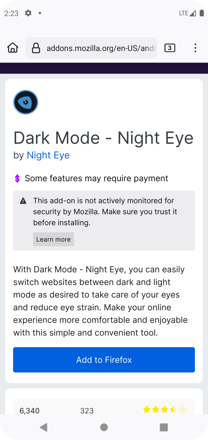 Night Eye - Dark Mode Extension For Android Smartphones | Night Eye